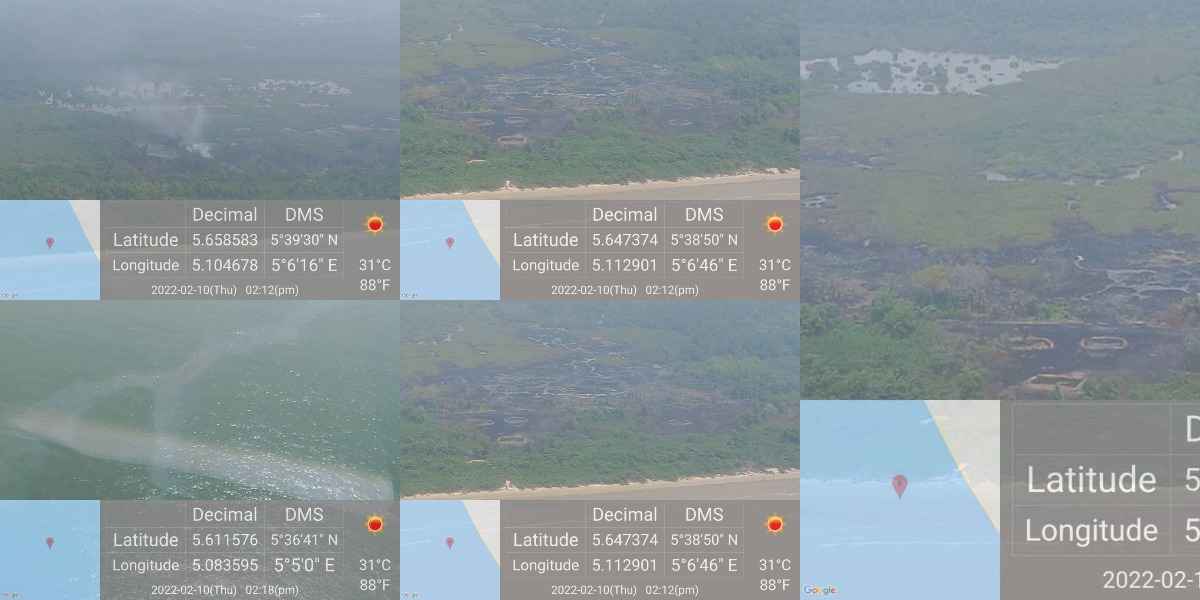 Overflight images from SEPCOL FPSO explosion incident - NOSDRA